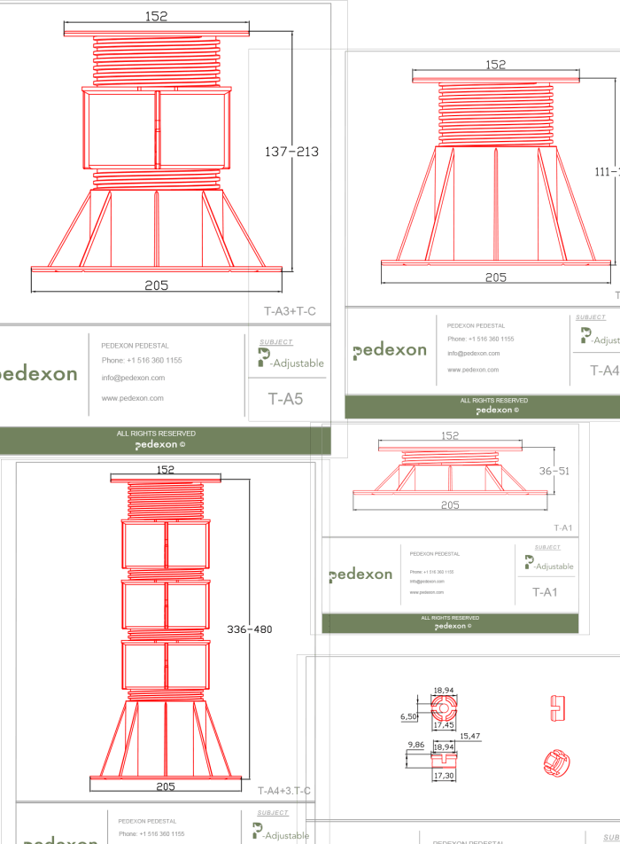 Adjustable Pedestal CAD